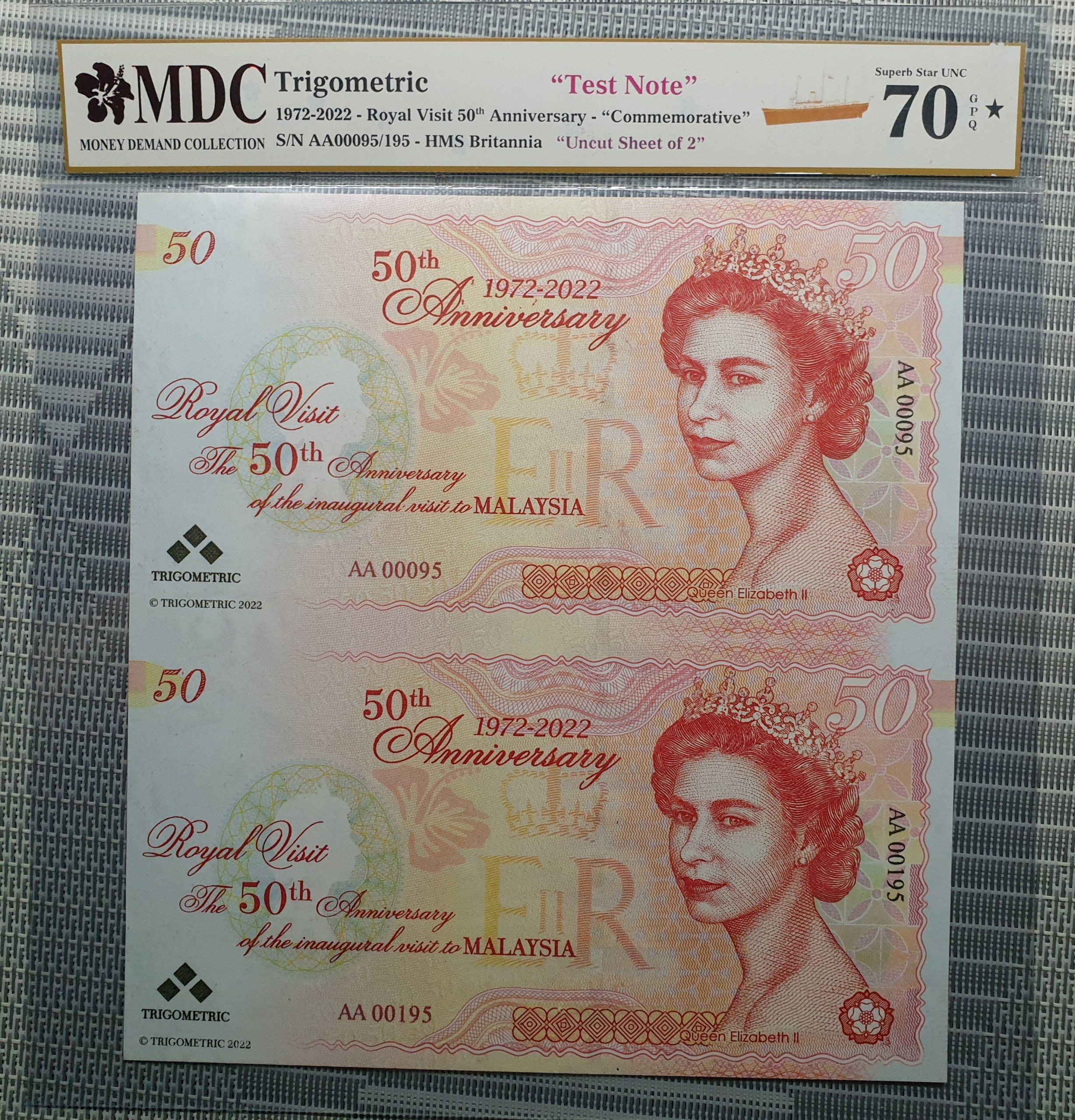 1972-2022 Trigometric , 50th Anniversary - "Commemorative" 《 MDC Graded ...