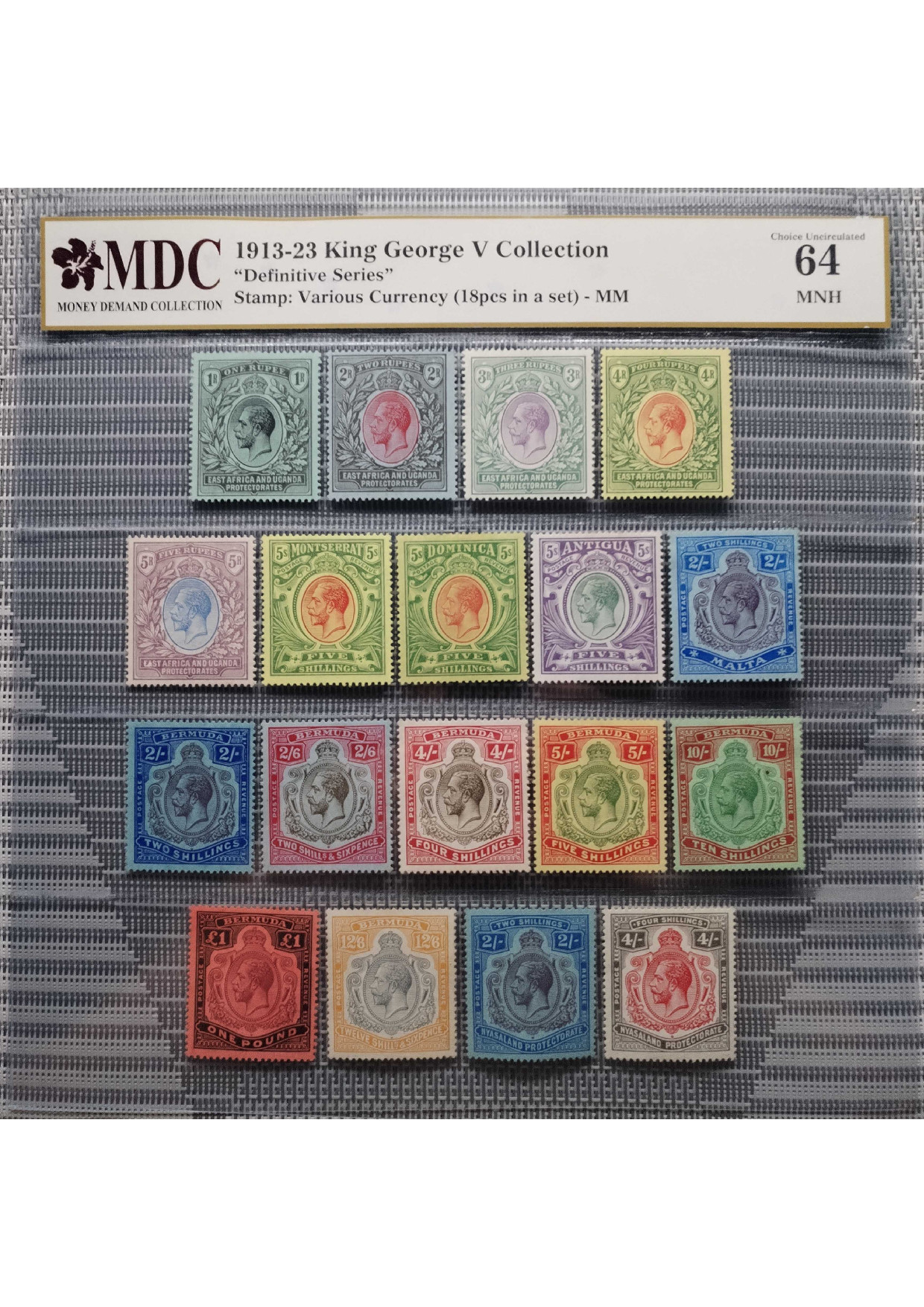 1913-23 King George V Collection Various Currency 《 MDC Graded 64 MNH ...