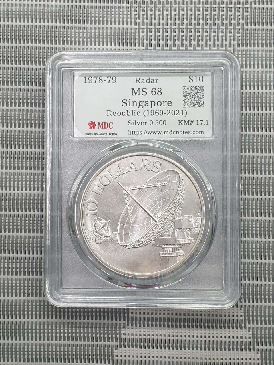 1978-79 Singapore $10 - Rabar -《Reoublic（1969-2021）》《MDC Graded MS 68 ...