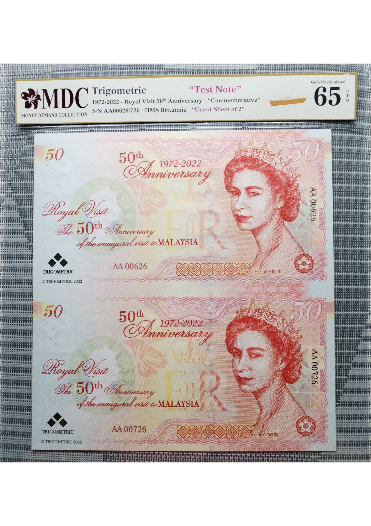 1972-2022 Trigometric , 50th Anniversary - "Commemorative" 《 MDC Graded ...