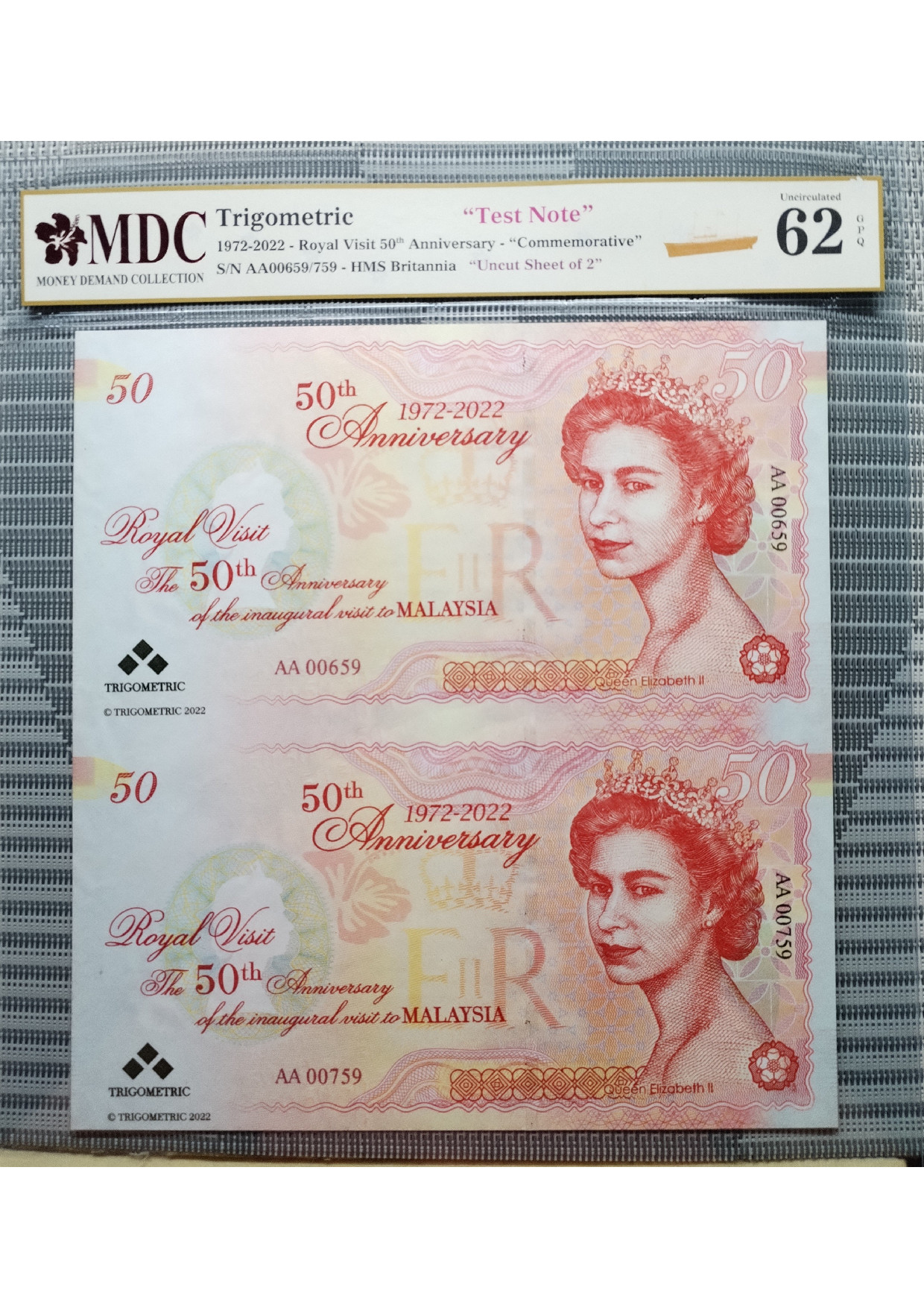 1972-2022 Trigometric , 50th Anniversary - "Commemorative" 《 MDC Graded ...
