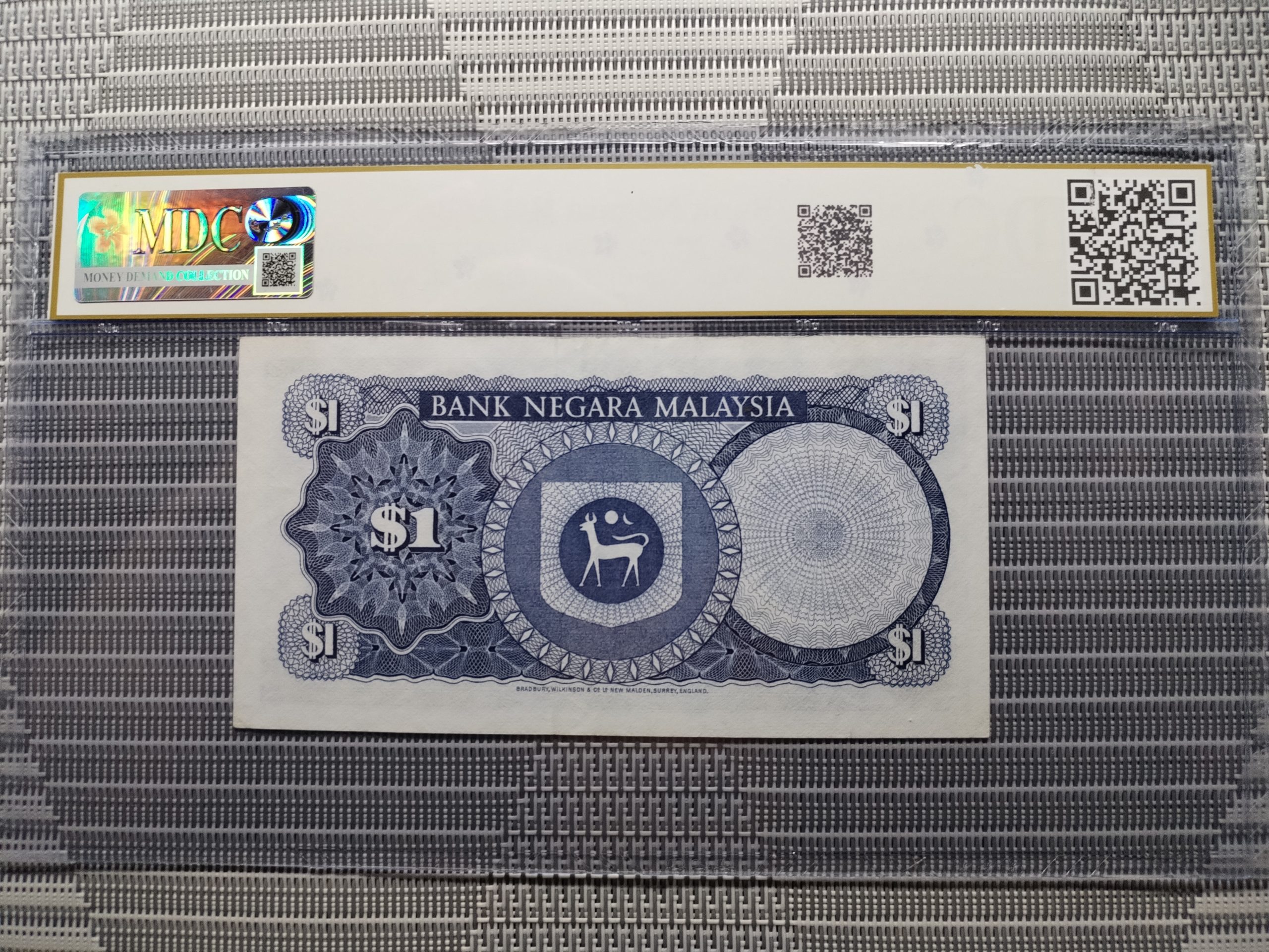 1976 Malaysia, Bank Negara Malaysia 1 Ringgit 《 MDC Graded 53》 - Money Demand Collection