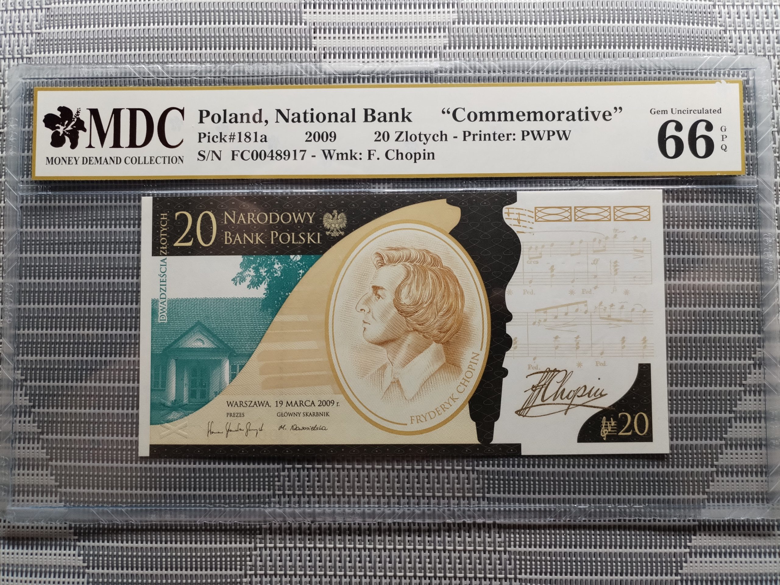 2009 Poland, National Bank 20 Zlotych "Commemorative " 《 MDC Graded 66 ...