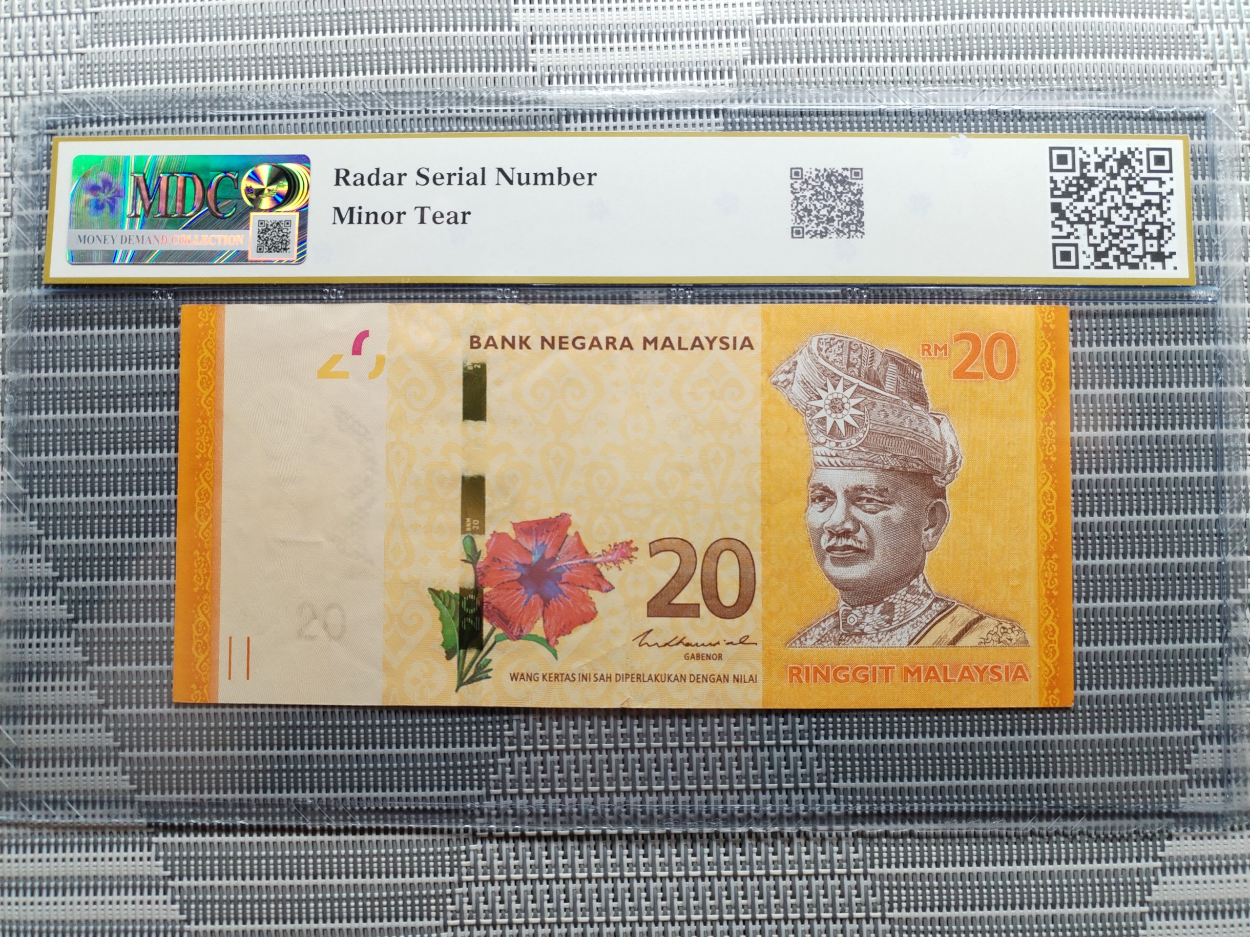 2022 Malaysia, Bank Negara Malaysia 20 Ringgit “ Radar Serial Number ...