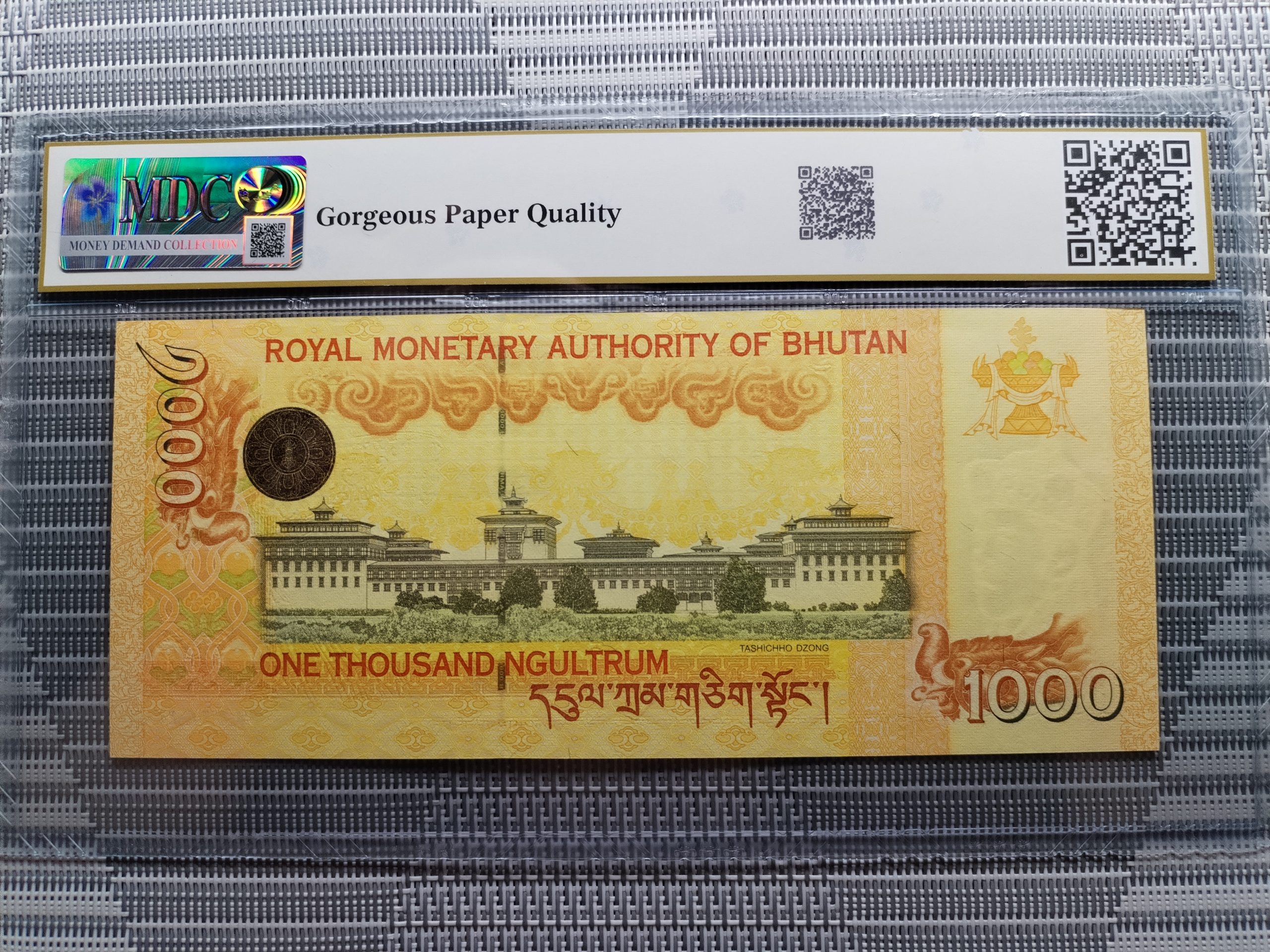 2008 Bhutan, Royal Monetary Authority 1000 Ngultrum 《 MDC Graded 66 GPQ ...