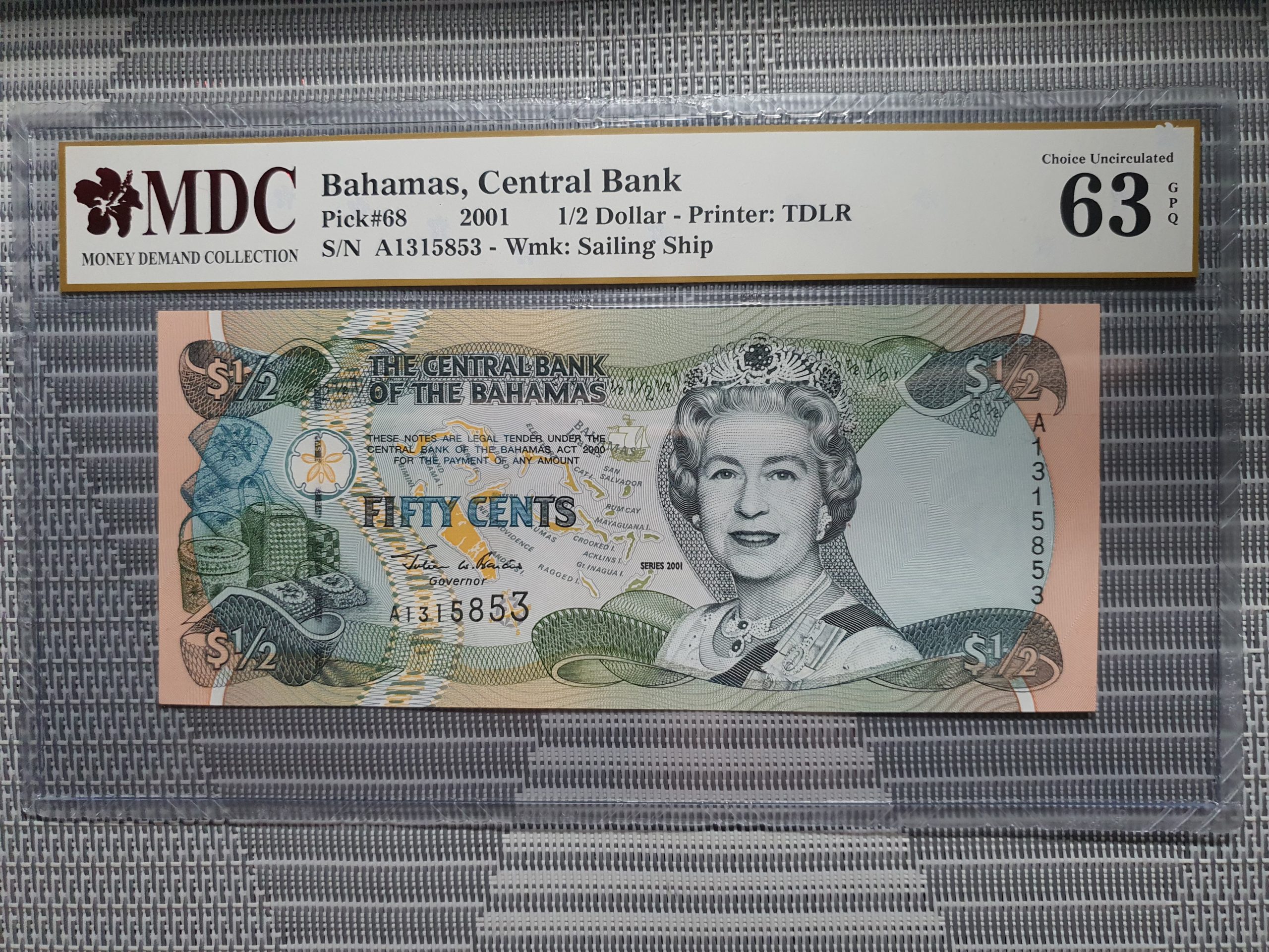 2001 Bahamas 1/2 Dollar - Money Demand Collection